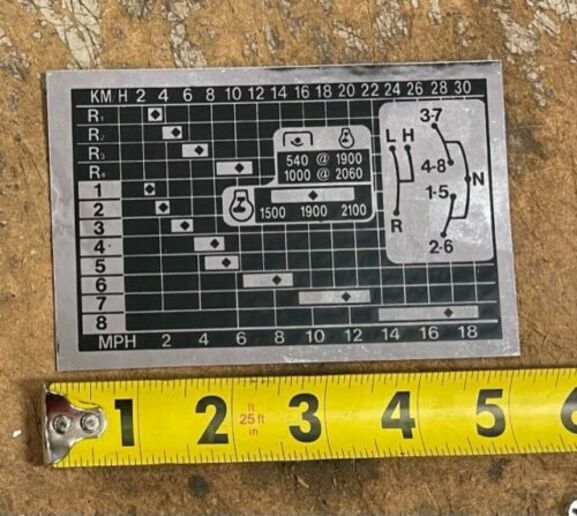 Shift pattern Decal for a Ford 7710 Tractor | Yesterday's Tractors Forums