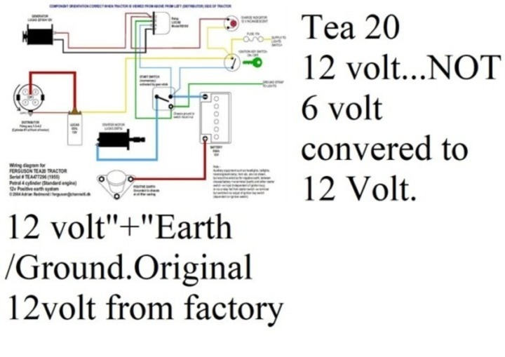 Wiring diagram for a 1954 TEA 20. | Yesterday's Tractors Forums