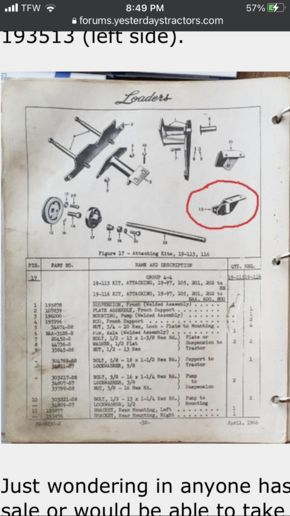 Ford 703 Loader | Yesterday's Tractors Forums