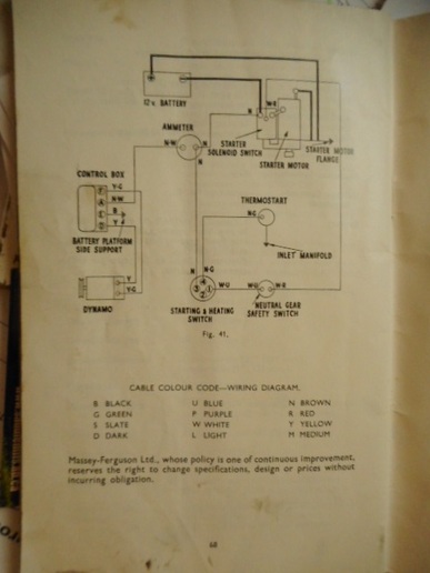 MF 35 wiring diagrams | Yesterday's Tractors Forums