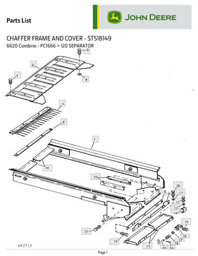 JD 6620 Chaffer and Sieve | Yesterday's Tractors Forums