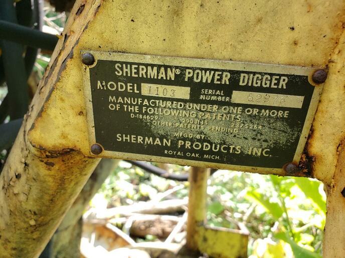 Sherman Power Digger Model 1103 | Yesterday's Tractors Forums