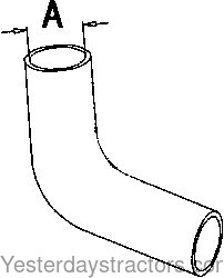 Oliver 1800 Radiator Hose, Upper - 104741A