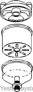 Massey Ferguson 135 Fuel Filter Assembly, Primary - 193229M91